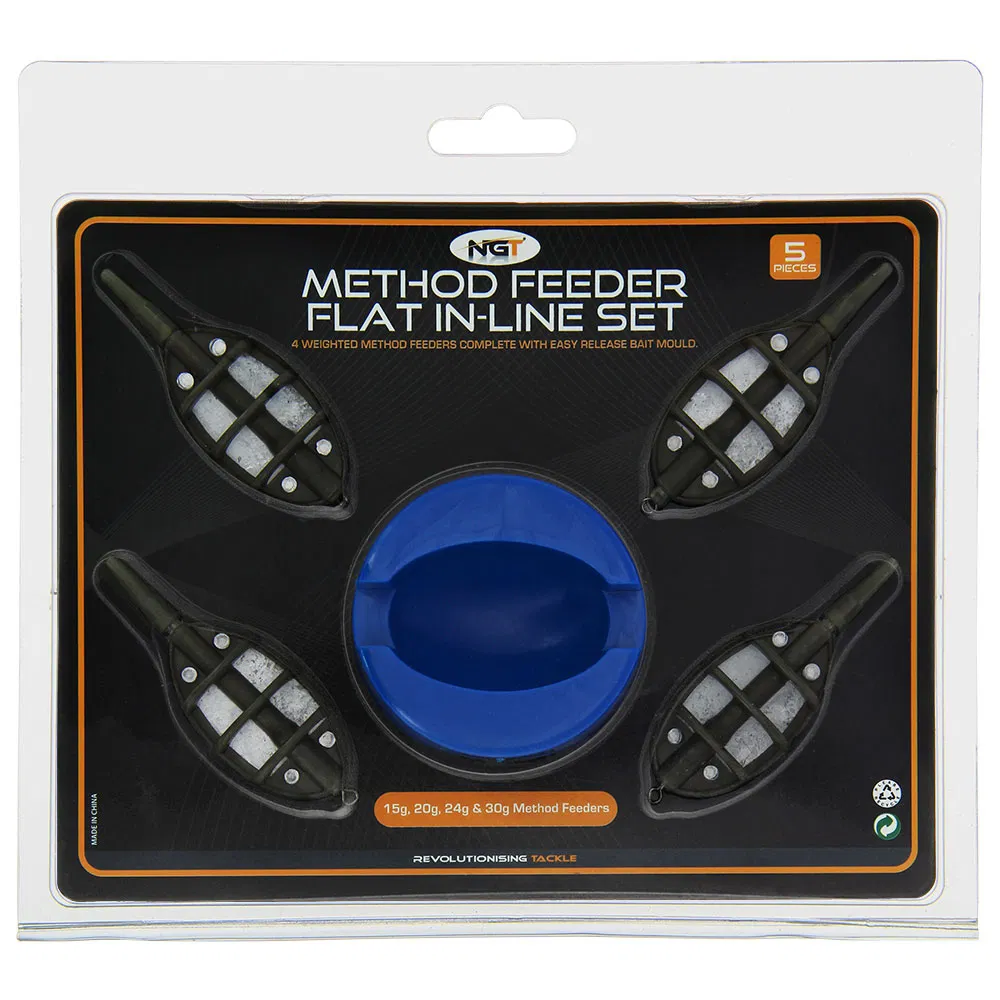 NGT Method Feeder Set - 4 Inline Feeders and Mould – anglingstore